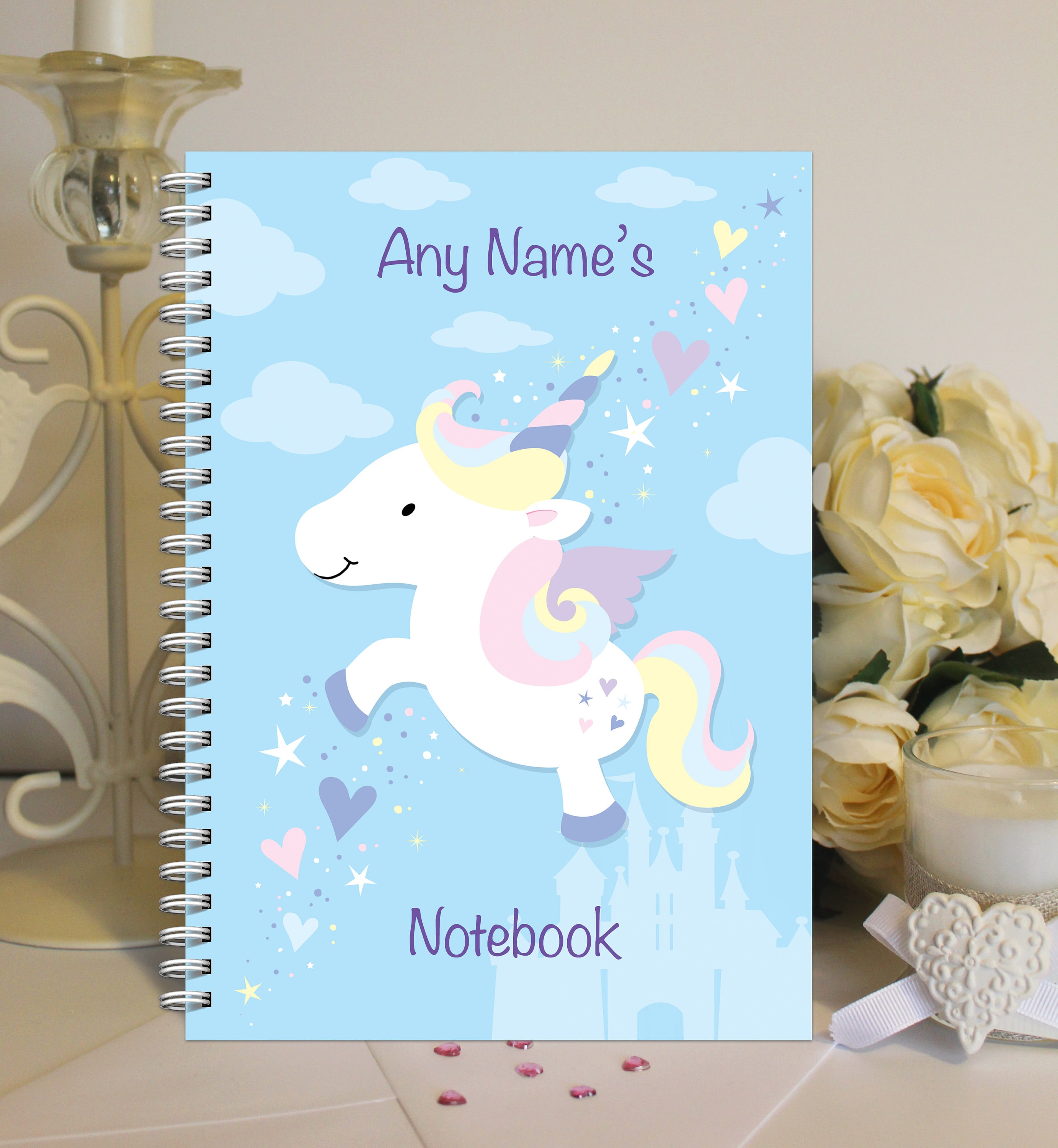Personalised A5 Notebook Notepad Wirebound Softbacked Unicorn | Etsy