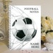 Personalised A5 Notebook Notepad Wirebound Softbacked Football Themed ...