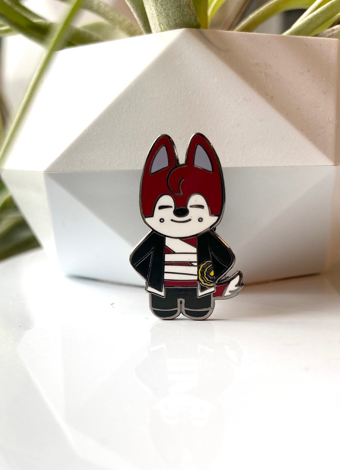 Thunderous Wolf Chan Enamel Pin - Etsy