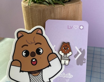 SKZOO Han Quokka Pin Button Stray Kids Han SKZ Kpop - Etsy