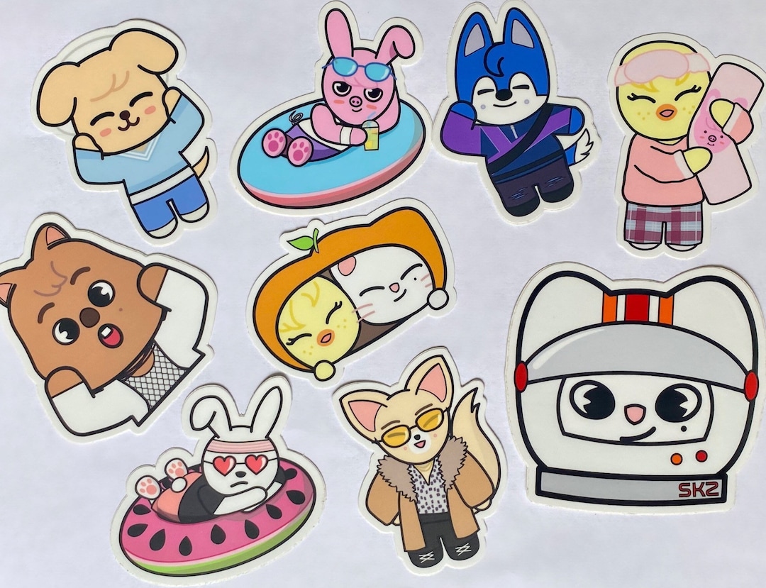 Stray Kids Skzoo Vinyl Stickers - Etsy