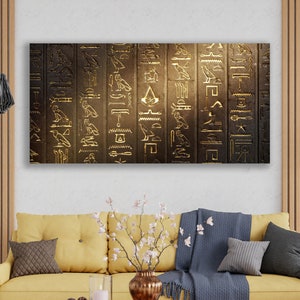 Hieroglyphs Canvas Ancient Egyptian Historical Art Print Egypt - Etsy