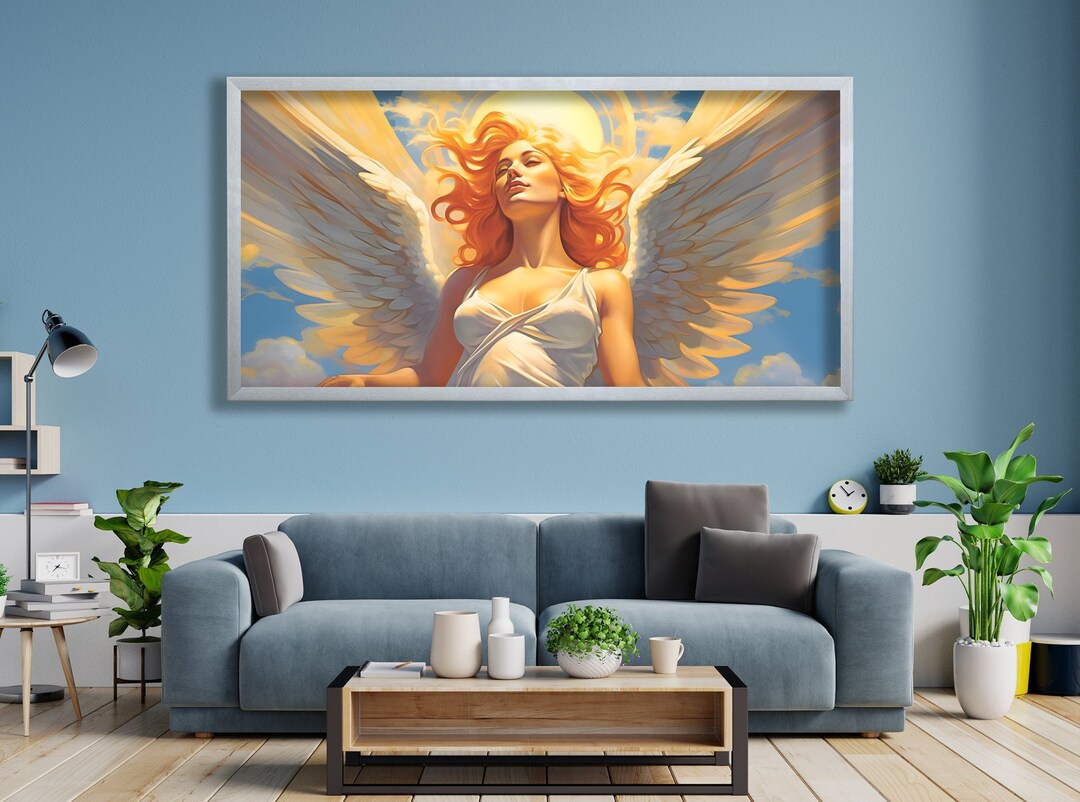 Angel Canvas & Beautiful Angel Woman Art Extra Large Christian Religion ...