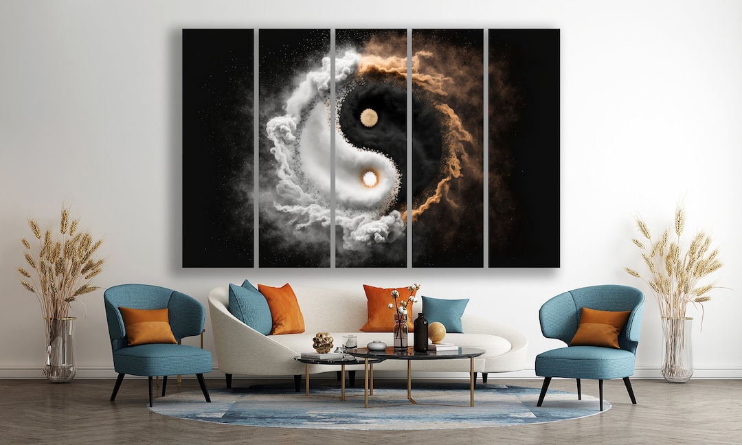 Japanese Yin Yang Symbol Canvas & Wall Art Zen Meditation Print ...