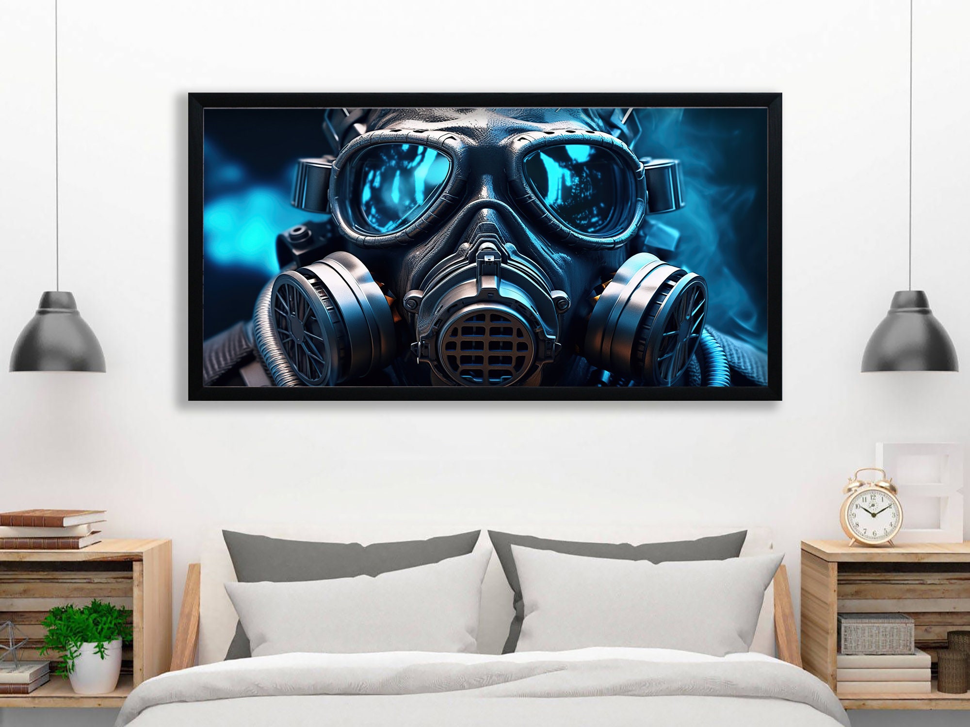 Futuristic Chemical Cyberpunk Gas Mask Canvas & Cyberpunk - Etsy