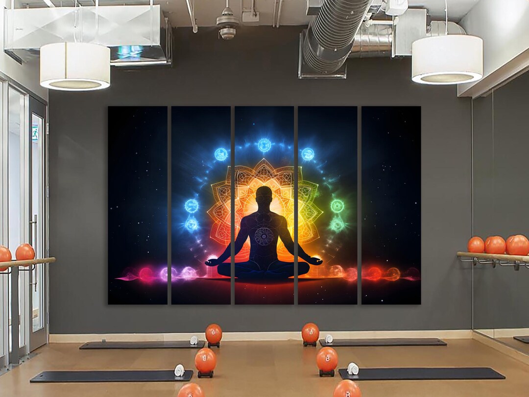 Chakras & Energy Canvas Relax Meditation Wall Art Home Office Yoga ...