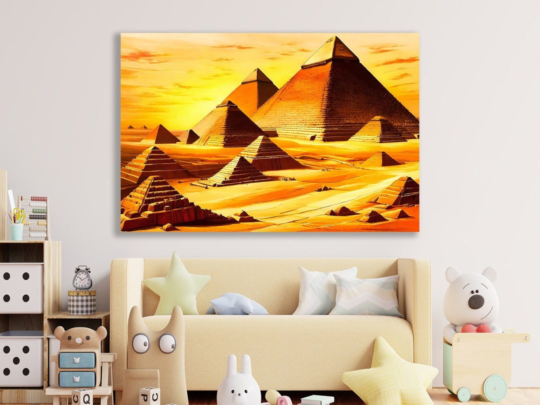 Egyptian Pyramids Canvas & Architecture of Egypt Modern Print Wall ...