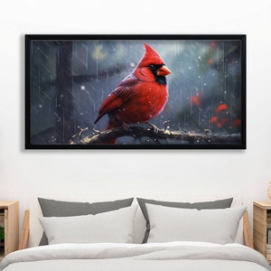 Spring Cardinals & Cherry Blossoms Wall Art Print Canvas Red Cardinal ...