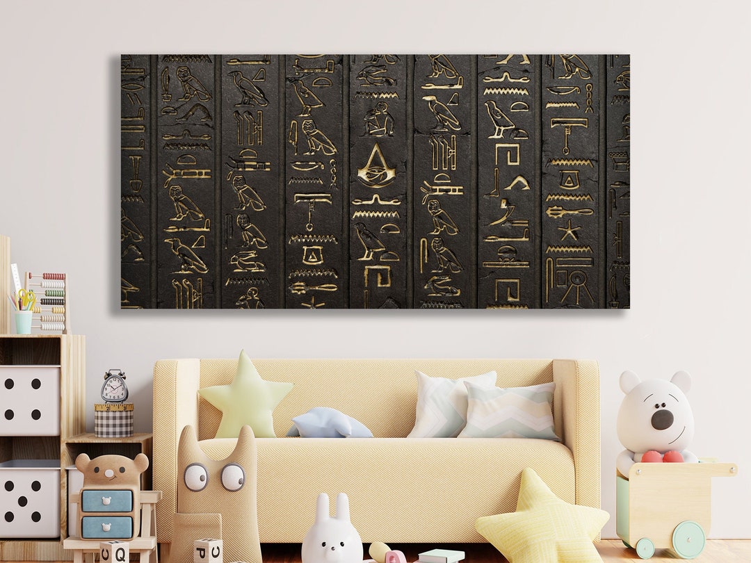 Ancient Egyptian Hieroglyphs Canvas & Historical Art Print Egypt ...