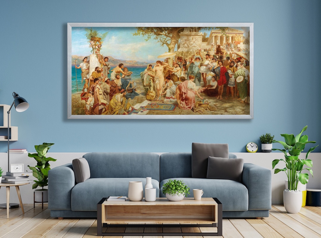 Phryne at the Festival of Poseidon in Eleusis & Canvas Prints ...