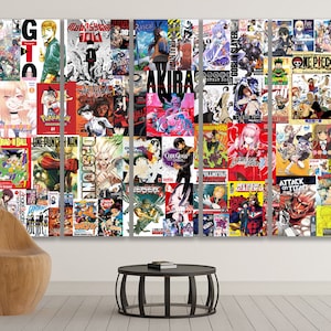 Anime Manga Collage Canvas & Famous Anime Characters Poster Print Wall ...