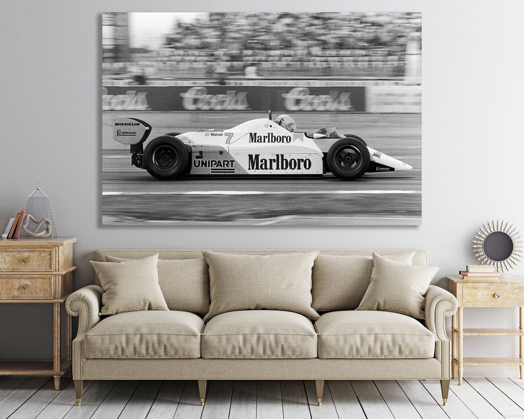 Retro F1 Wall Art Canvas Wall Decor F1 Wall Art Car Canvas & Formula 1 ...