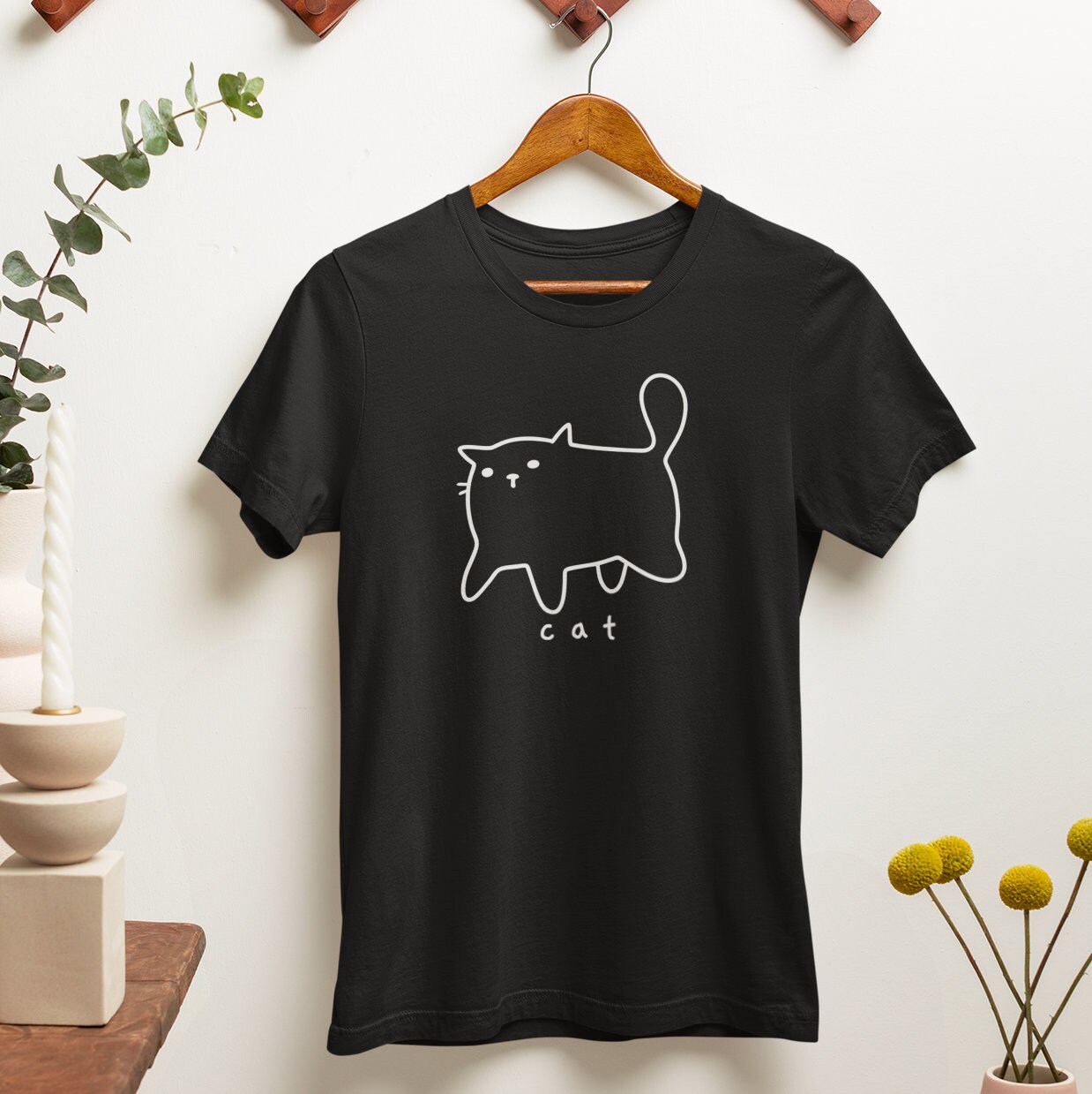 Cat Shirt / Cat Owner Cute Shirt Simple Tee Aesthetic - Etsy