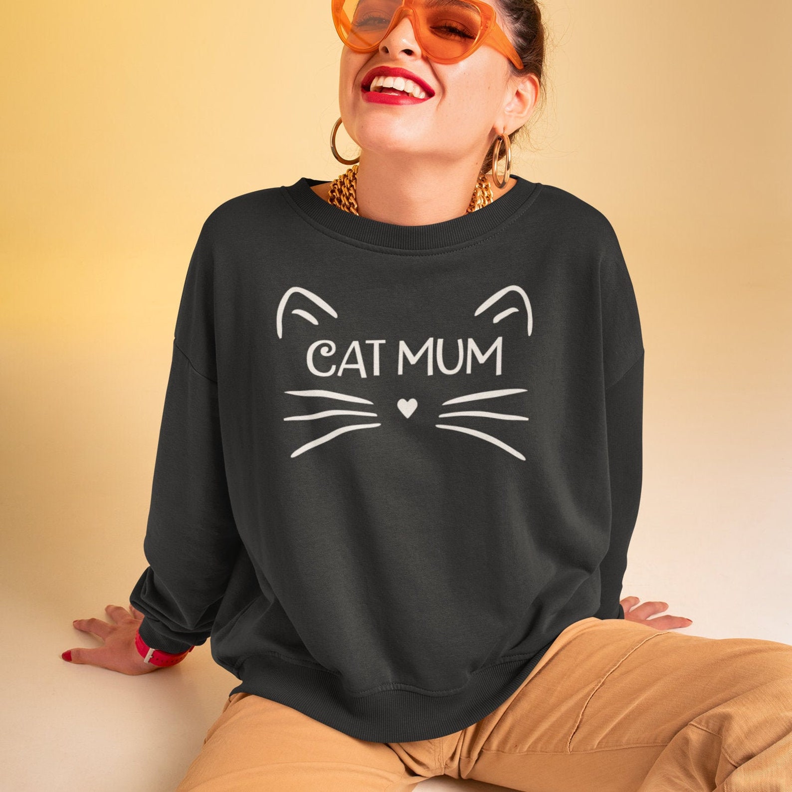 Cat Mum Sweater / Cat Mum Jumper Cat Mum Gift for Cat Owner - Etsy UK