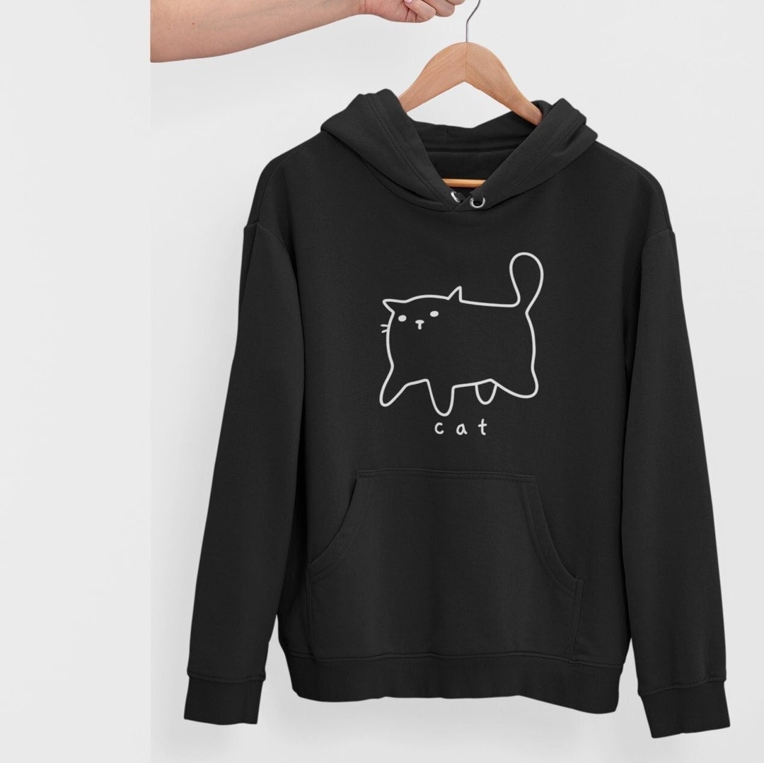 Cat Hoodie / Unique Hoodie, Funny Cat Hoodie, Don't Care Hoodie, Humour ...