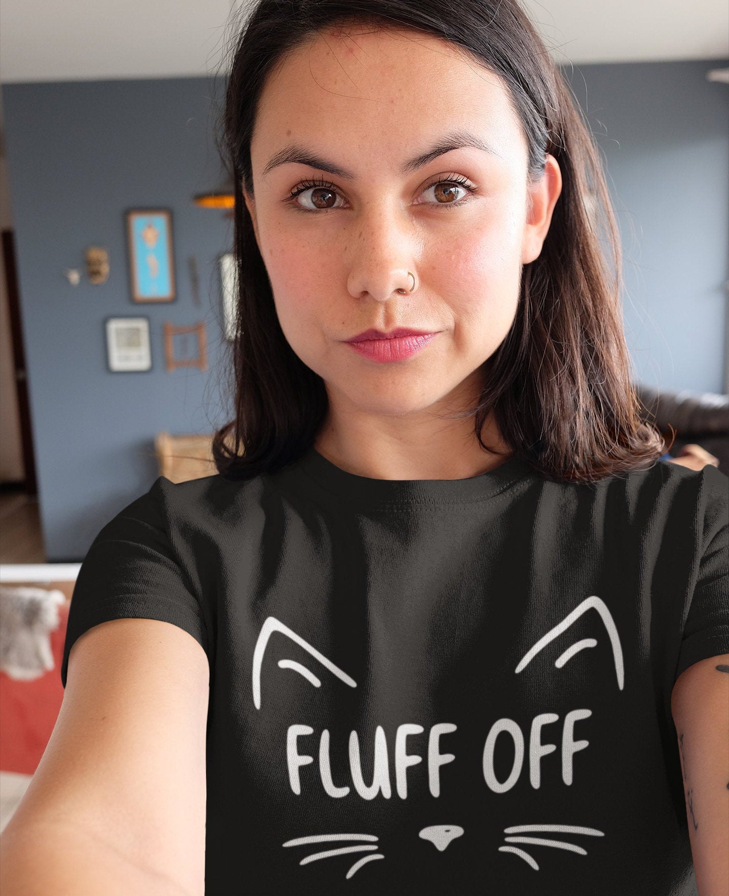 Fluff off T Shirt / Fluff off Cat Tshirt Cat Lover Gifts F - Etsy UK