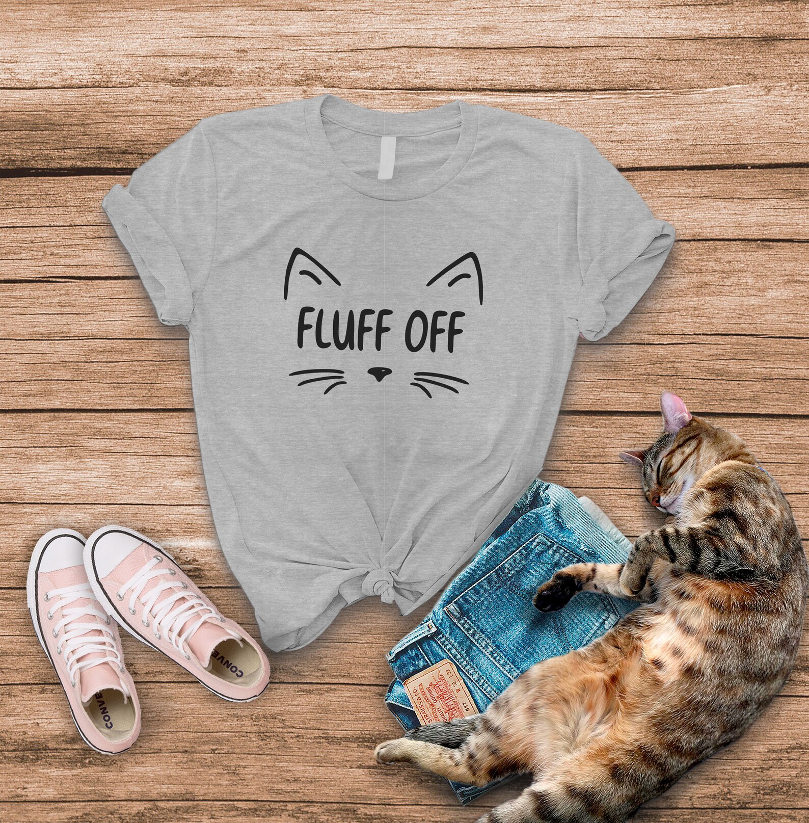 Fluff off T Shirt / Fluff off Cat Tshirt Cat Lover Gifts F | Etsy UK