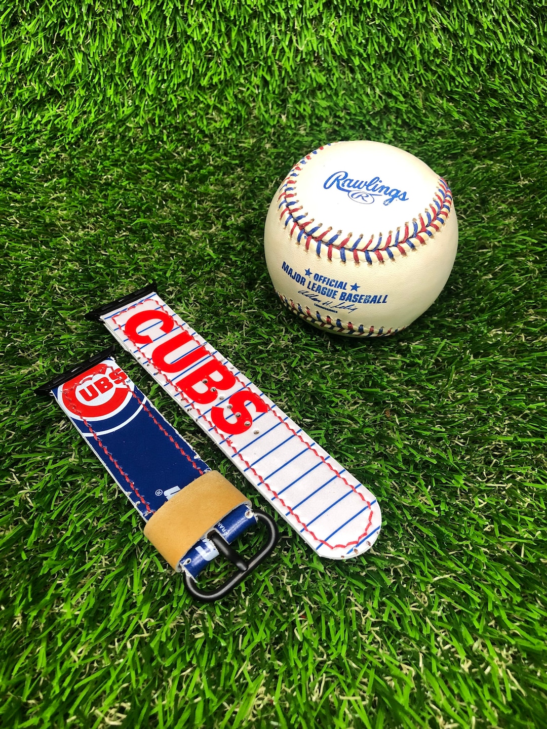 Handcrafted Chicago Cubs Baseball Watch Strap - Etsy