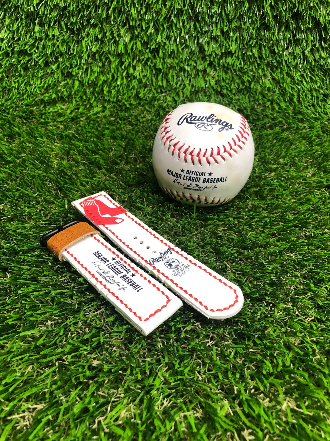 Handcrafted Boston Red Sox Baseball Watch/apple Watch Strap - Etsy