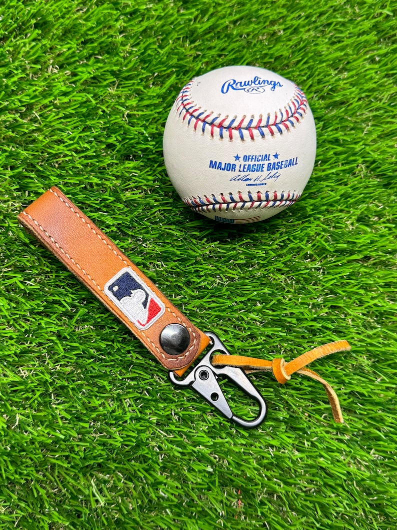 Handcrafted Baseball Glove MLB Patch Key Clip Keychain - Etsy