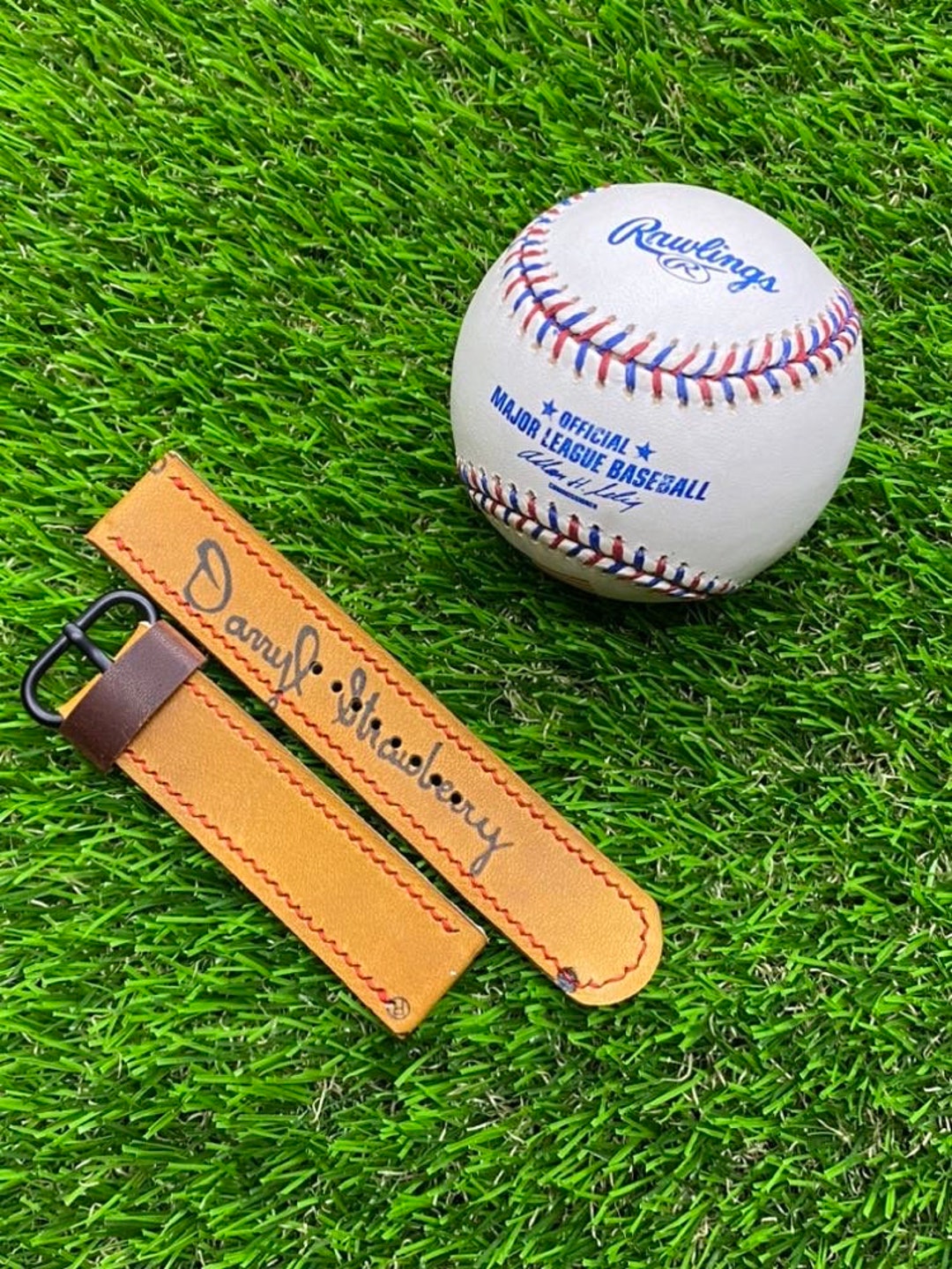Handcrafted Darryl Strawberry Baseball Glove Watch Strap - Etsy