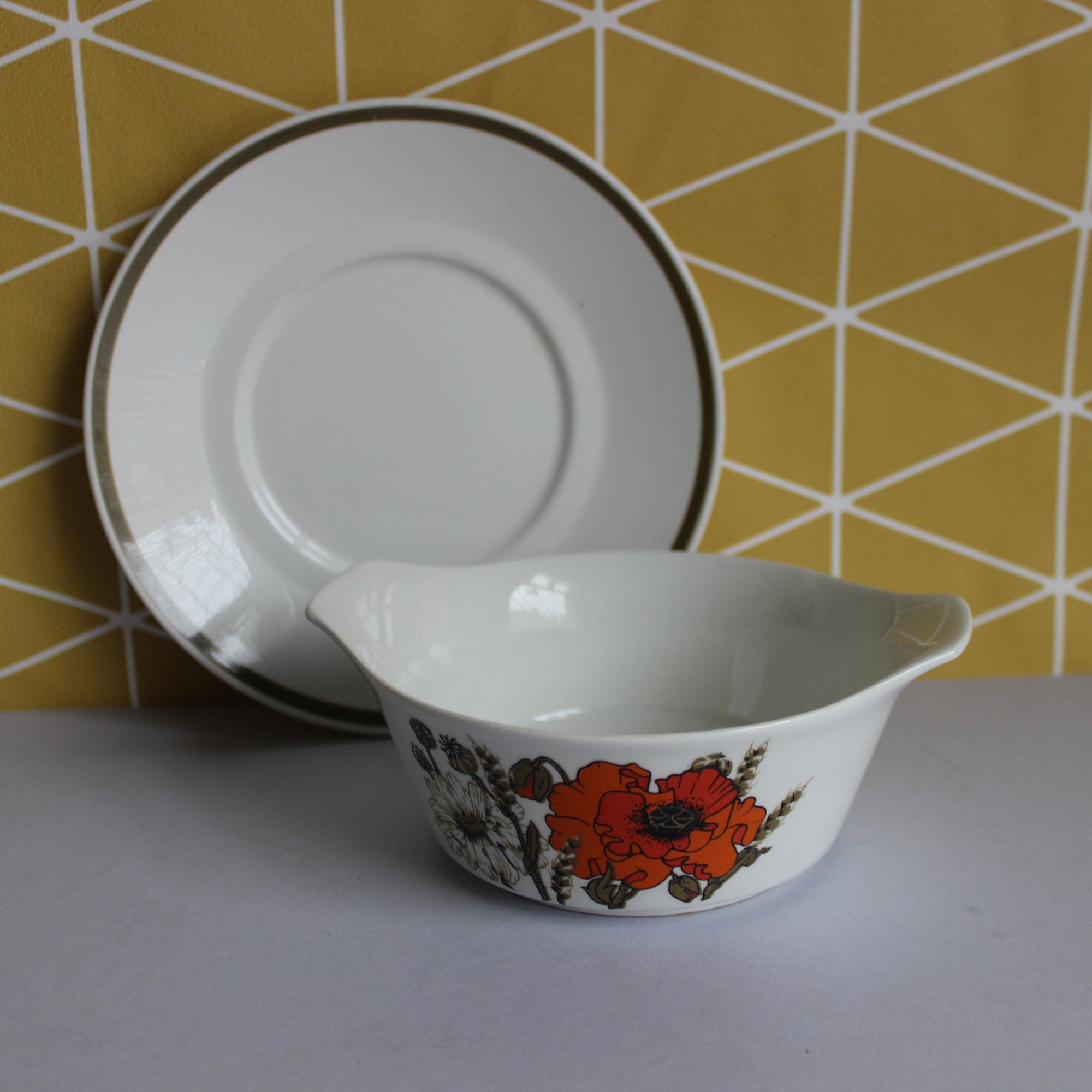 Vintage 1970s J&G Meakin Studio 'poppy' Flower Pattern - Etsy UK