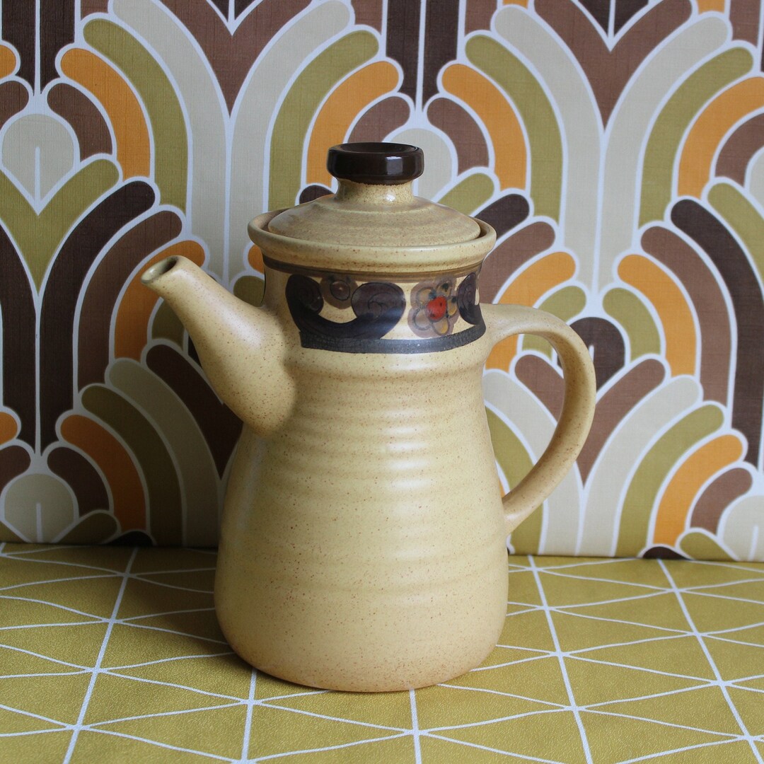 Vintage 70s J&G Meakin Studio Two 'aquarius' Retro Mustard Brown Rust ...