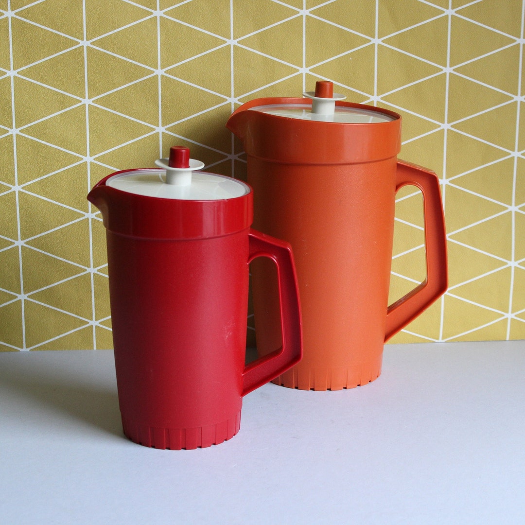 Vintage 70s Tupperware Retro Plastic Go Between Water Juice Jug Pitcher ...