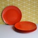 Vintage 60s 70s Melaware Retro Orange Plastic Camper Van Picnic Ware ...