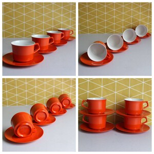 Vintage 60s 70s Melaware Retro Orange Plastic Camper Van Picnic Ware ...