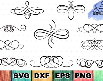 Flourish svg | Etsy