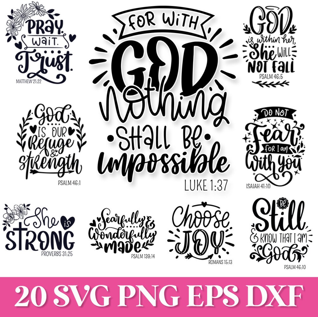 Bible Verse SVG, Christian SVG Bundle, Scripture Svg, Faith SVG Cricut ...
