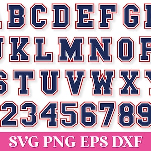 Layered Varsity Font SVG, Jersey Letters Svg, Layered Sports SVG ...