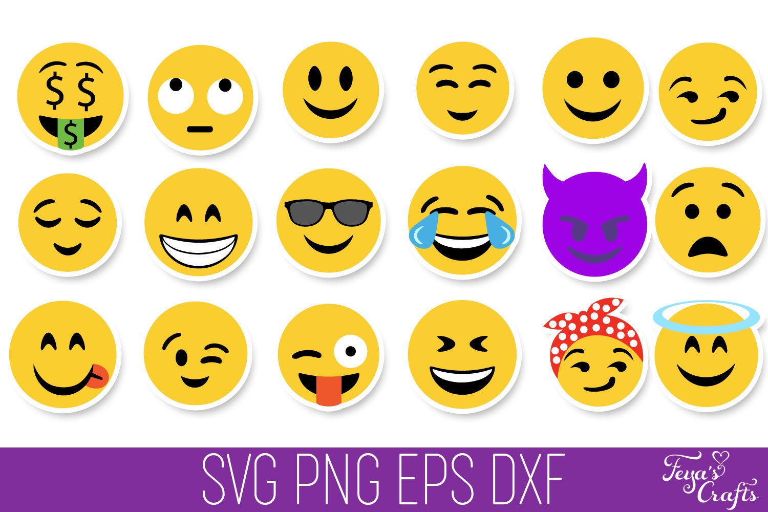 Emoji Svg Bundle Emoji Svg File Emoji Svg Cricut Emoji Svg Etsy Images