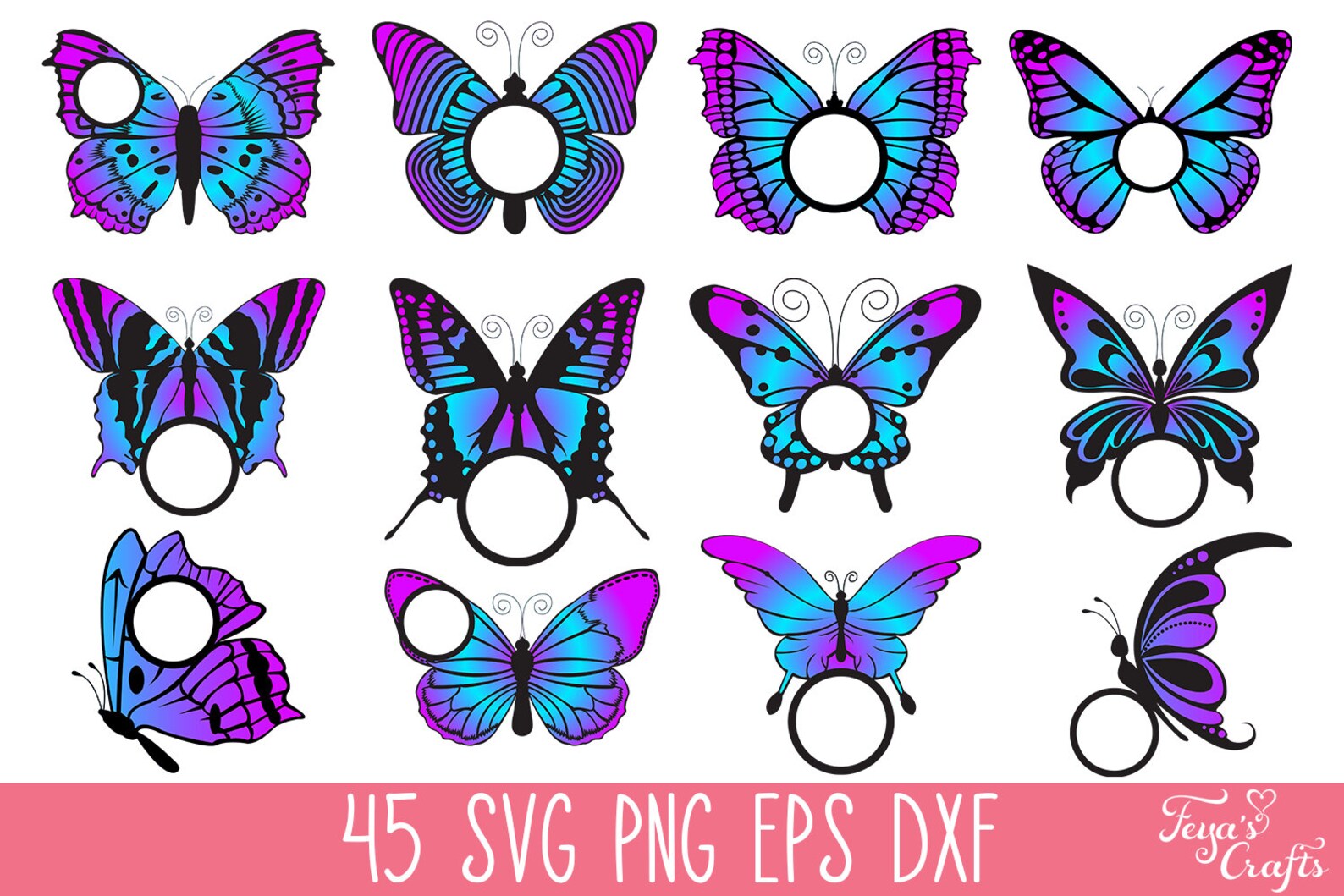 Layered Butterfly SVG Bundle, Layered Butterflies Svg, Butterfly ...