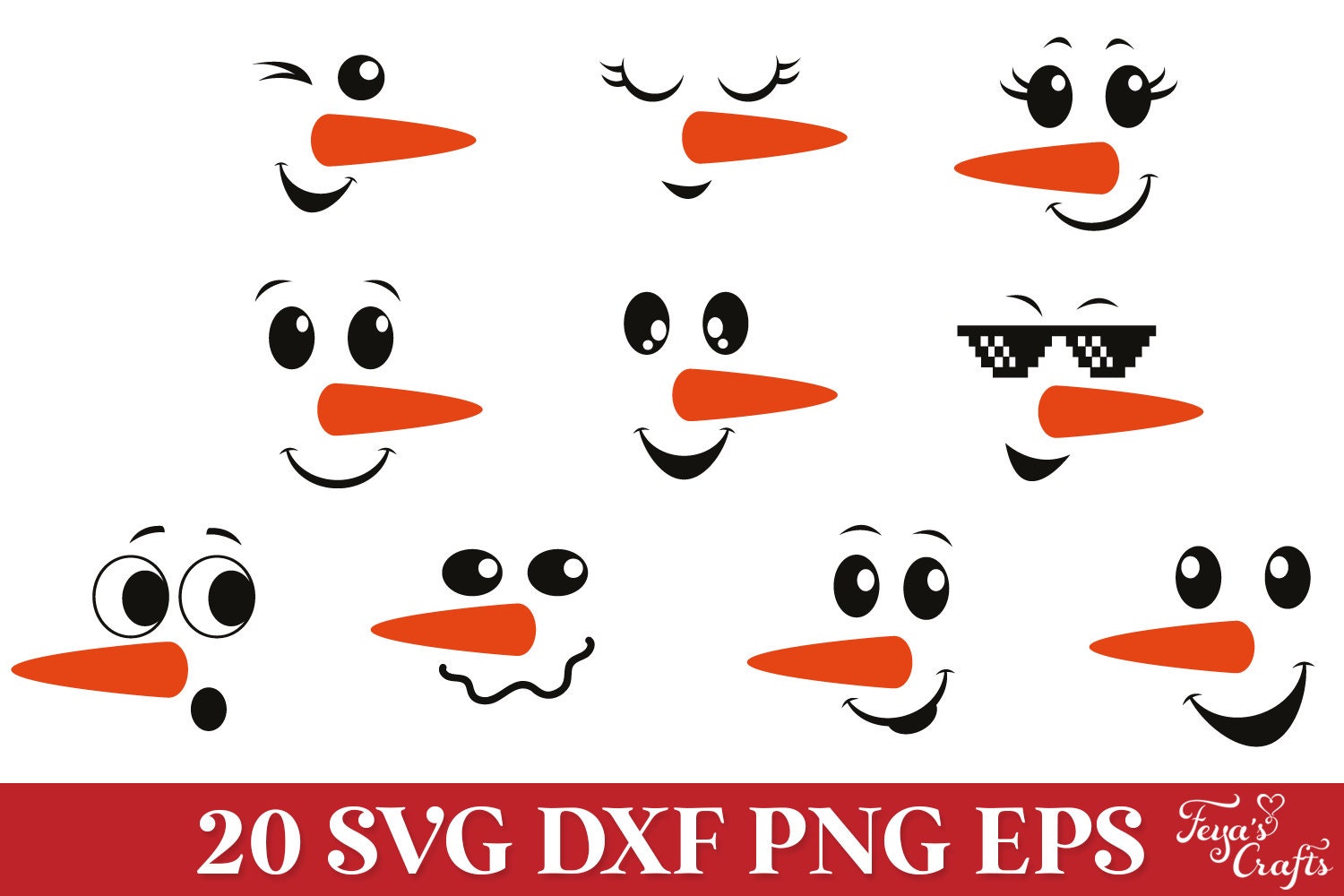 Snowman Face SVG Snowman Ornament SVG Png Christmas Snowman - Etsy