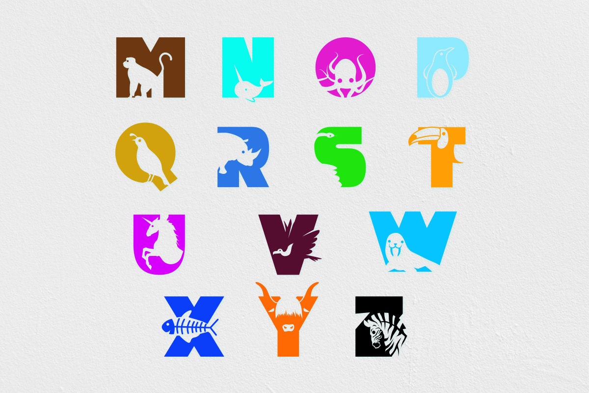 Animal Kingdom Craft Font. Wild Animals Font Animals - Etsy Australia