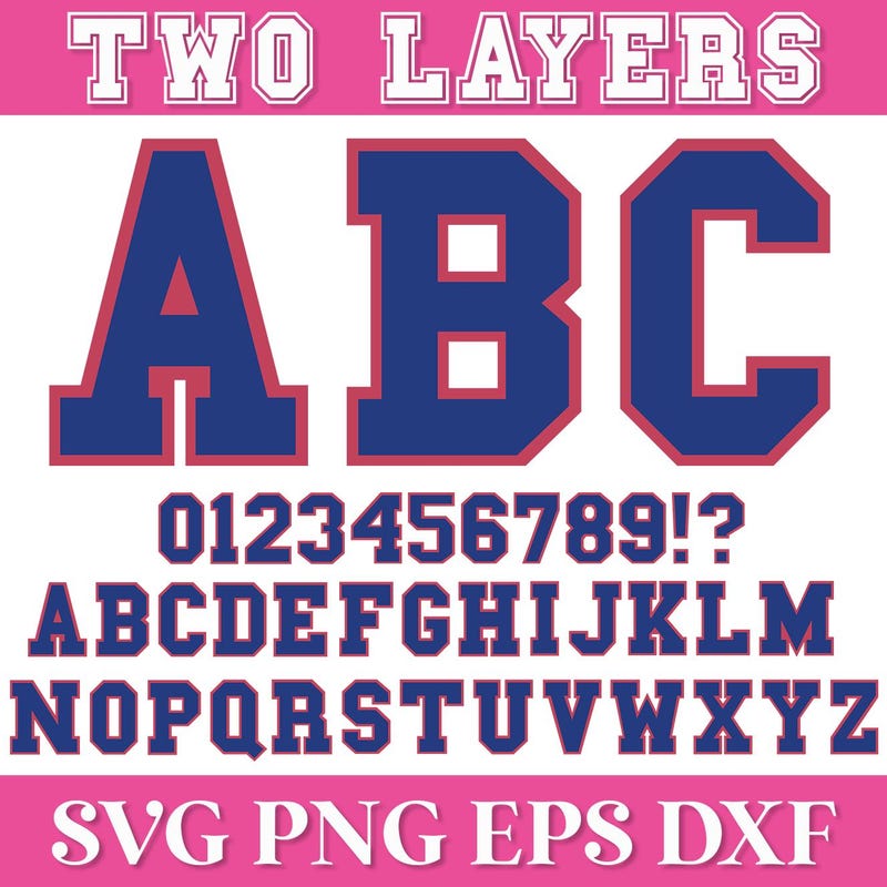 Sports 2 Layers Fonts - Etsy
