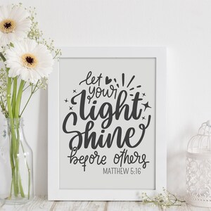 Let Your Light Shine Before Others SVG, Bible Verse SVG, Christian SVG ...