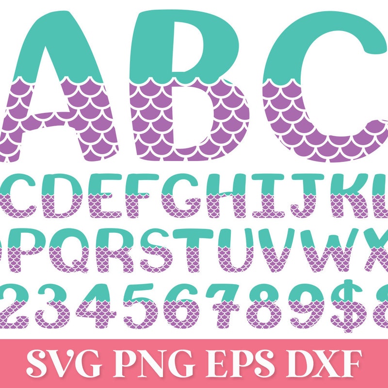 Mermaid Font Svg - Etsy