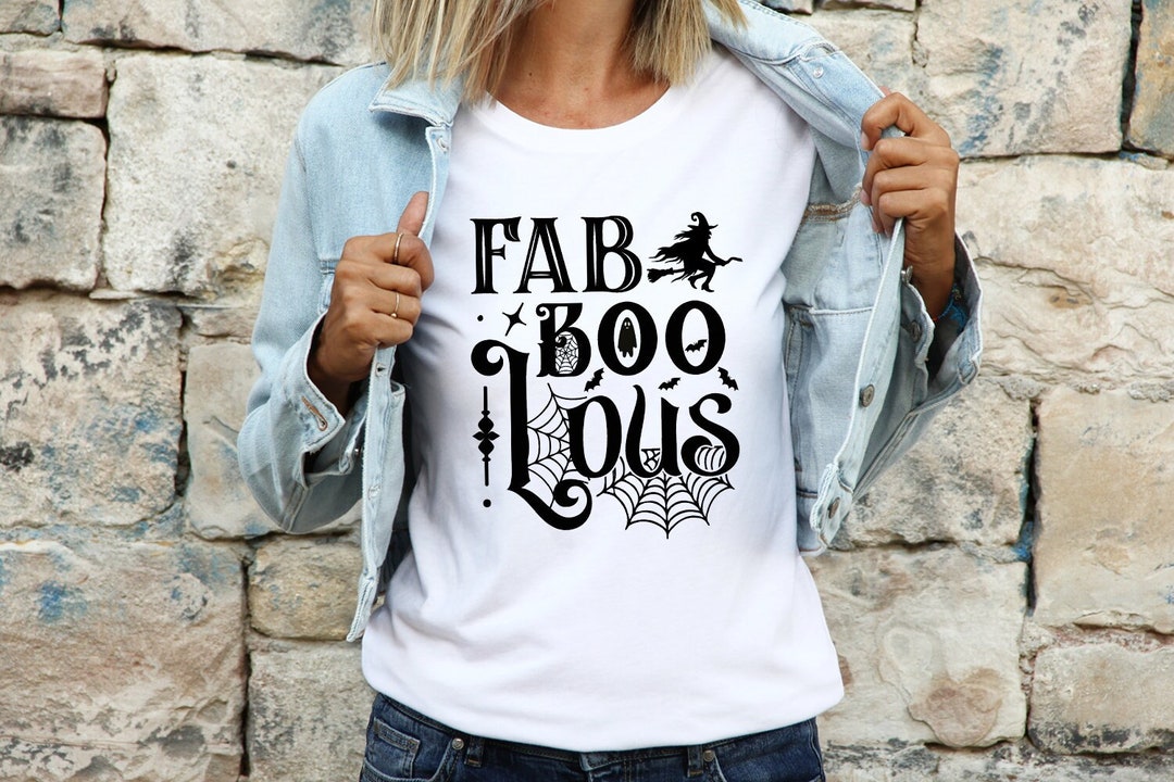 Fab Boo Lous SVG PNG, Fabulous Halloween SVG Quote, Halloween Mom Svg ...