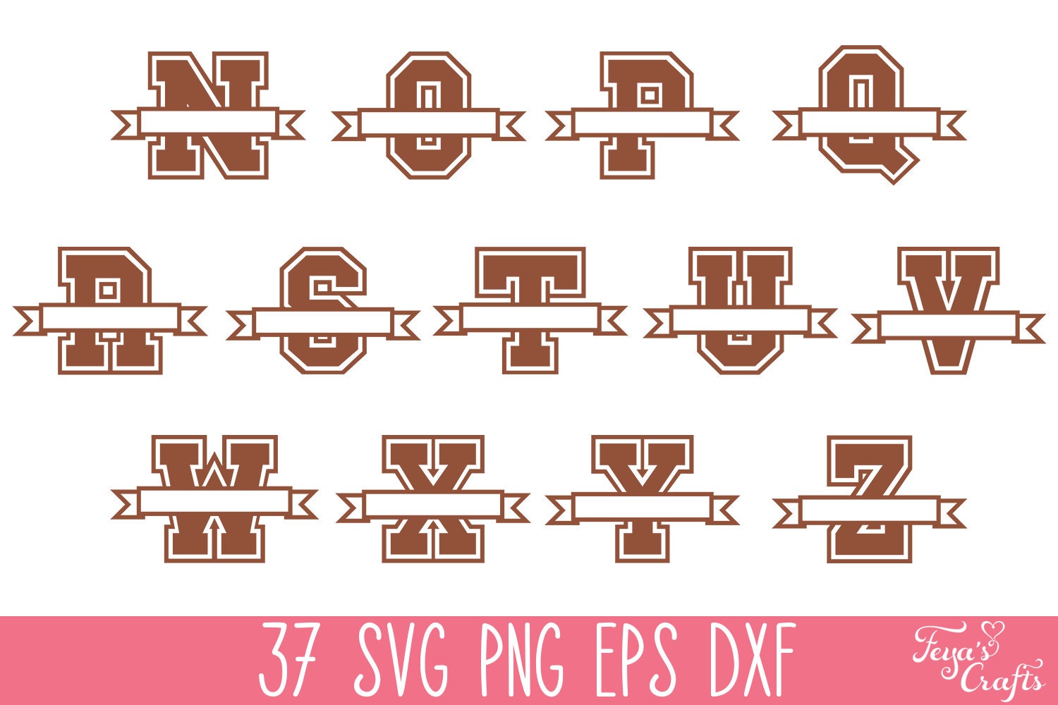 Varsity Split Letters SVG Sport Monogram SVG Split Sport - Etsy
