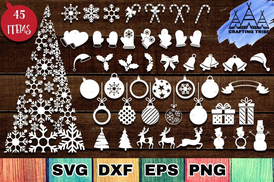 Christmas SVG Bundle, Christmas Bundle Cricut, Snowflakes SVG ...