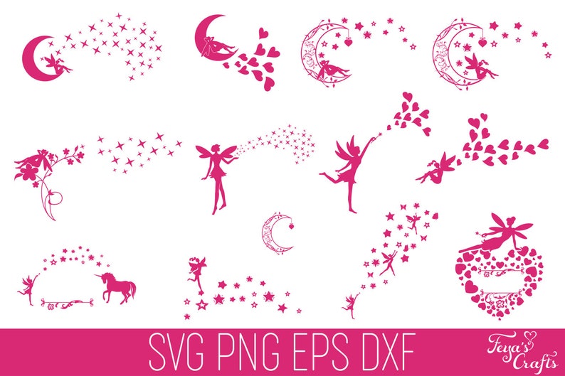 Fairy SVG Bundle, Silhouette Clipart, Cricut Cut Files (digital ...