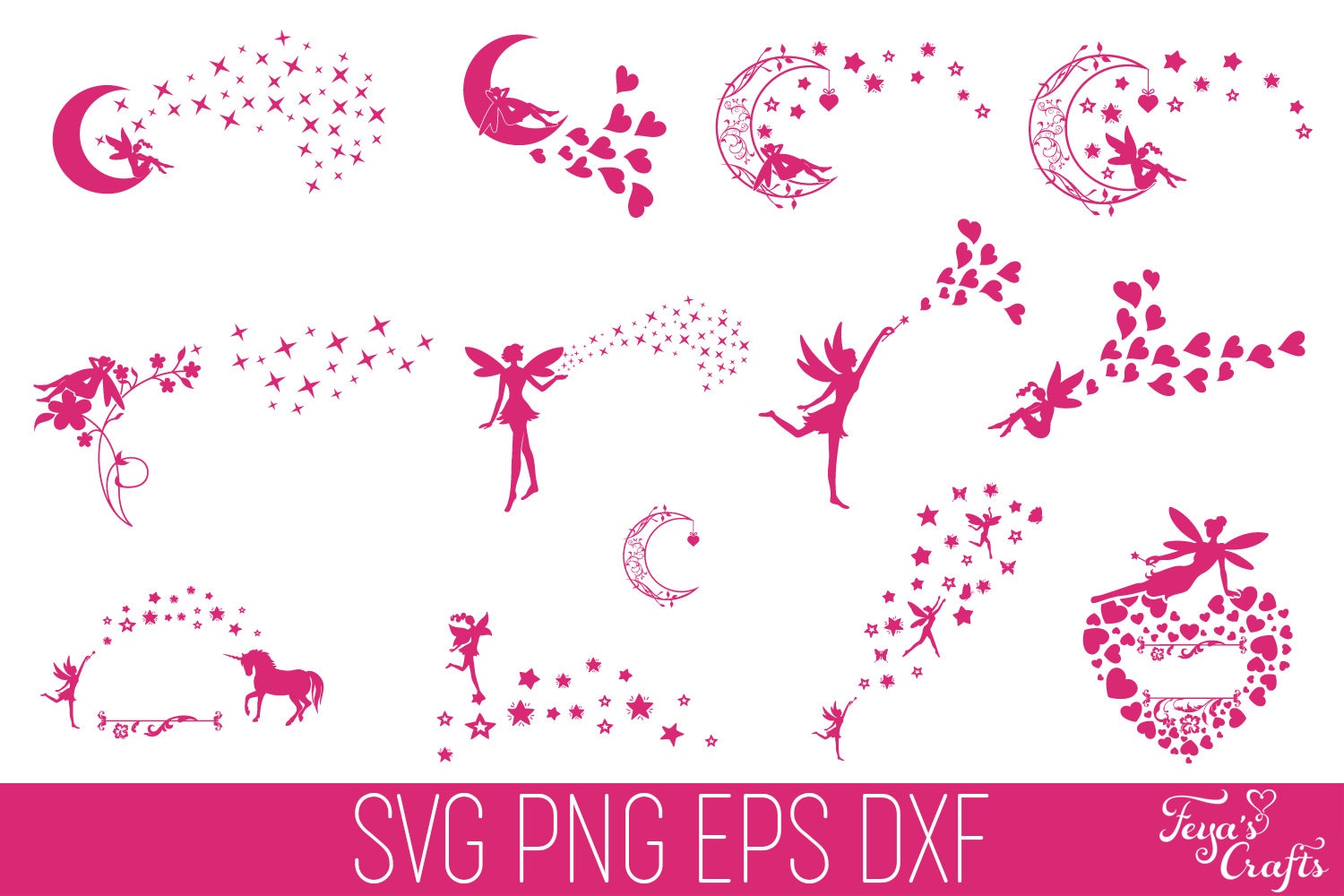 Paquete SVG de hadas corte de hadas SVG imágenes | Etsy