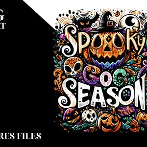 Spooky Season PNG Clipart, Halloween PNG, Retro Halloween Png ...