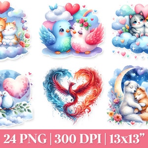 Couple Animals PNG, Love Animals PNG, Romantic Animals PNG Clipart ...