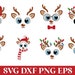 Boy Reindeer Face SVG File, Christmas Reindeer Face, Boy Reindeer Cut ...