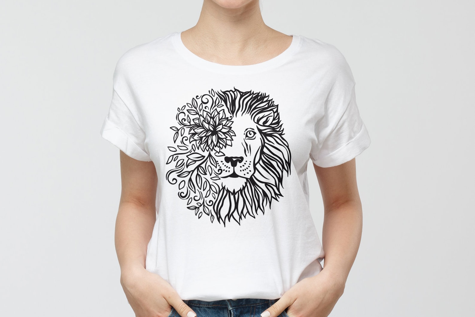Floral Lion Head DXF SVG Lion Head DXF Cricut Boho Lion Svg - Etsy