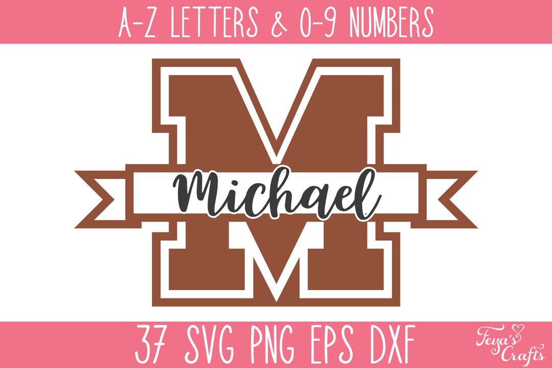Varsity Split Letters SVG, Sport Monogram SVG, Split Sport Alphabet SVG ...